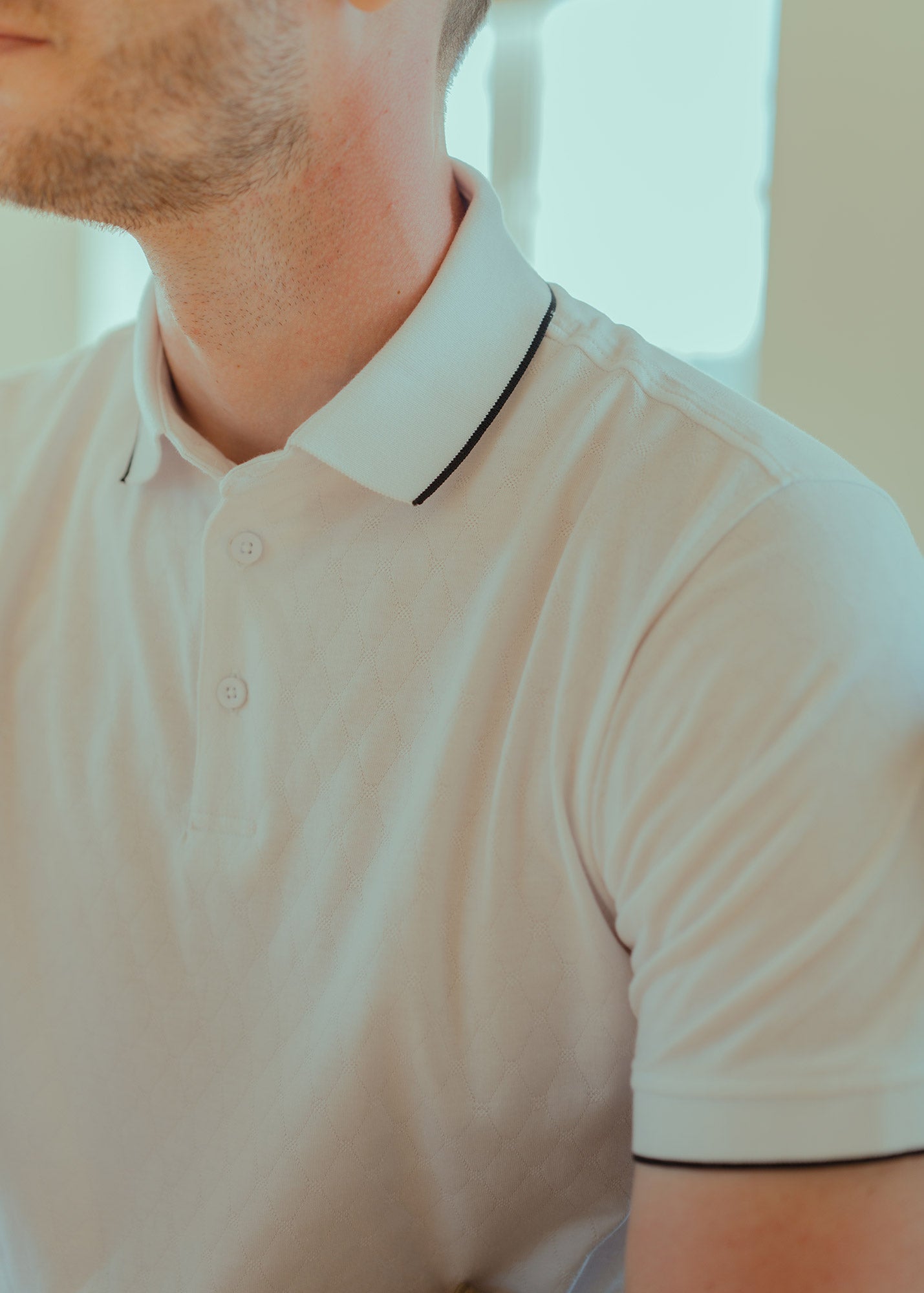 LCY | AW TEXTURED TIPPING COLLAR POLO